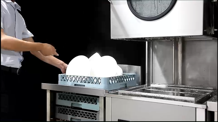 Commercial Dishwasher with Window Hood Freestanding Dish Washer ...
