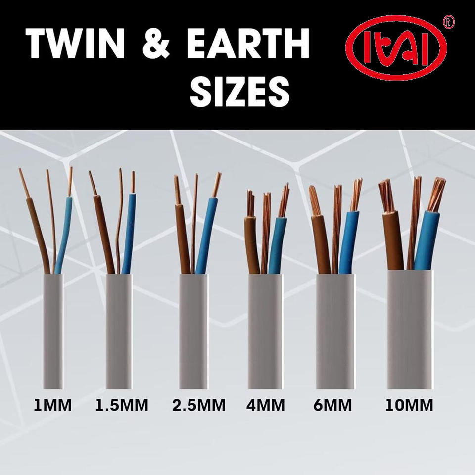 300/500V 2-3 Core Electrical Cable with Bare Copper Earth Wire Flat PVC ...