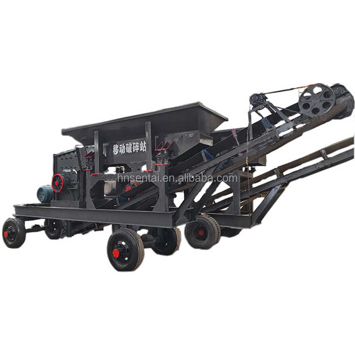 Wheeled Mobile Hammer Crushing Station Pickup Towed Easy Connect Work ...