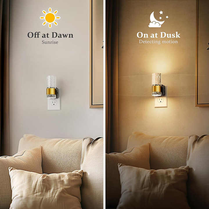 Golden Luxury Wall Sconce-Style Night Light Elegant Home Decorative ...