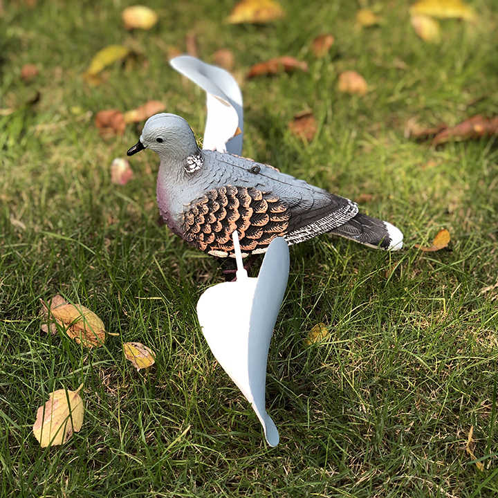 Rotating Wing PE Plastic Hunting Pigeon Decoy for Garden