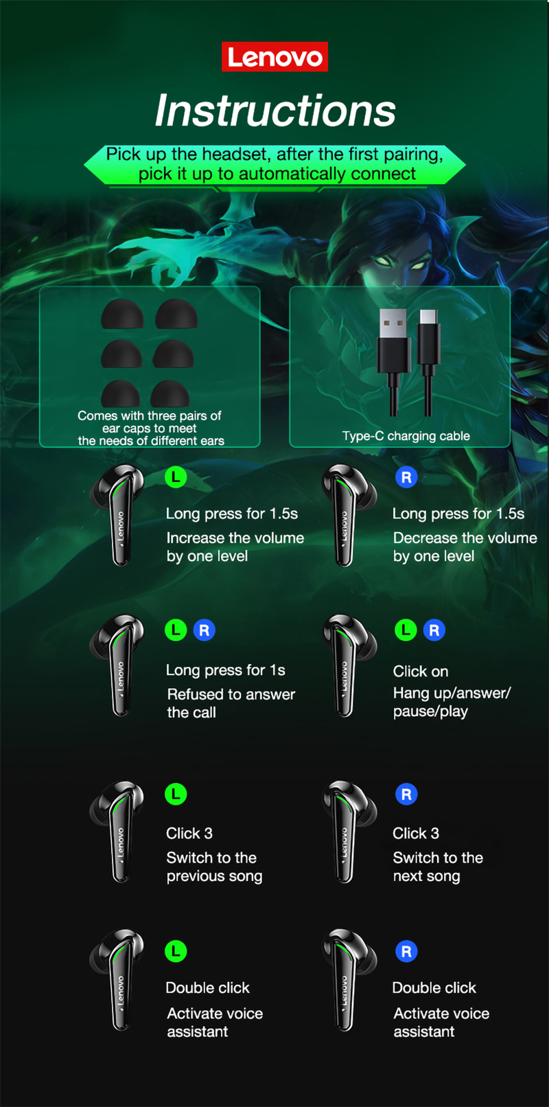 Lenovo XT92 Gaming Bluetooth Kulaklık - carsimax.com