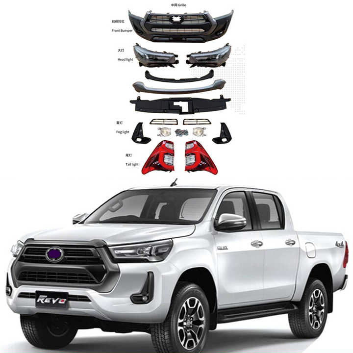 For Toyota HILUX REVO 2016-2020 to 2021 HILUX REVO Body Kit Headlight ...
