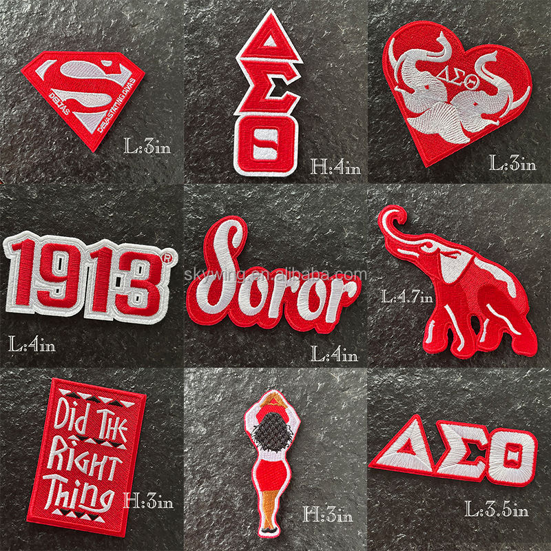 Custom Stock Delta Greek Letter Embroidered Iron on Patch for Jacket ...