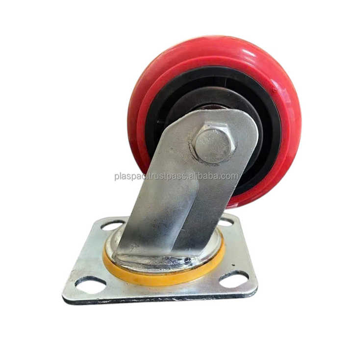 Customizable 125mm Solid Wheel Nylon Caster Polypropylene Stem Plate ...