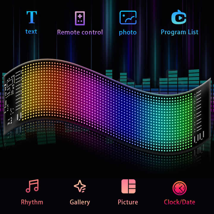 Customizable RGB LED Matrix Pixel Panels for Cars & Trucks