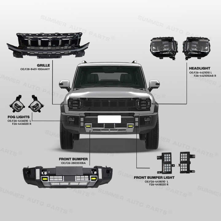 Wholesale Custom Led Headlight Car Accessories Front Grille Bumper Car ...
