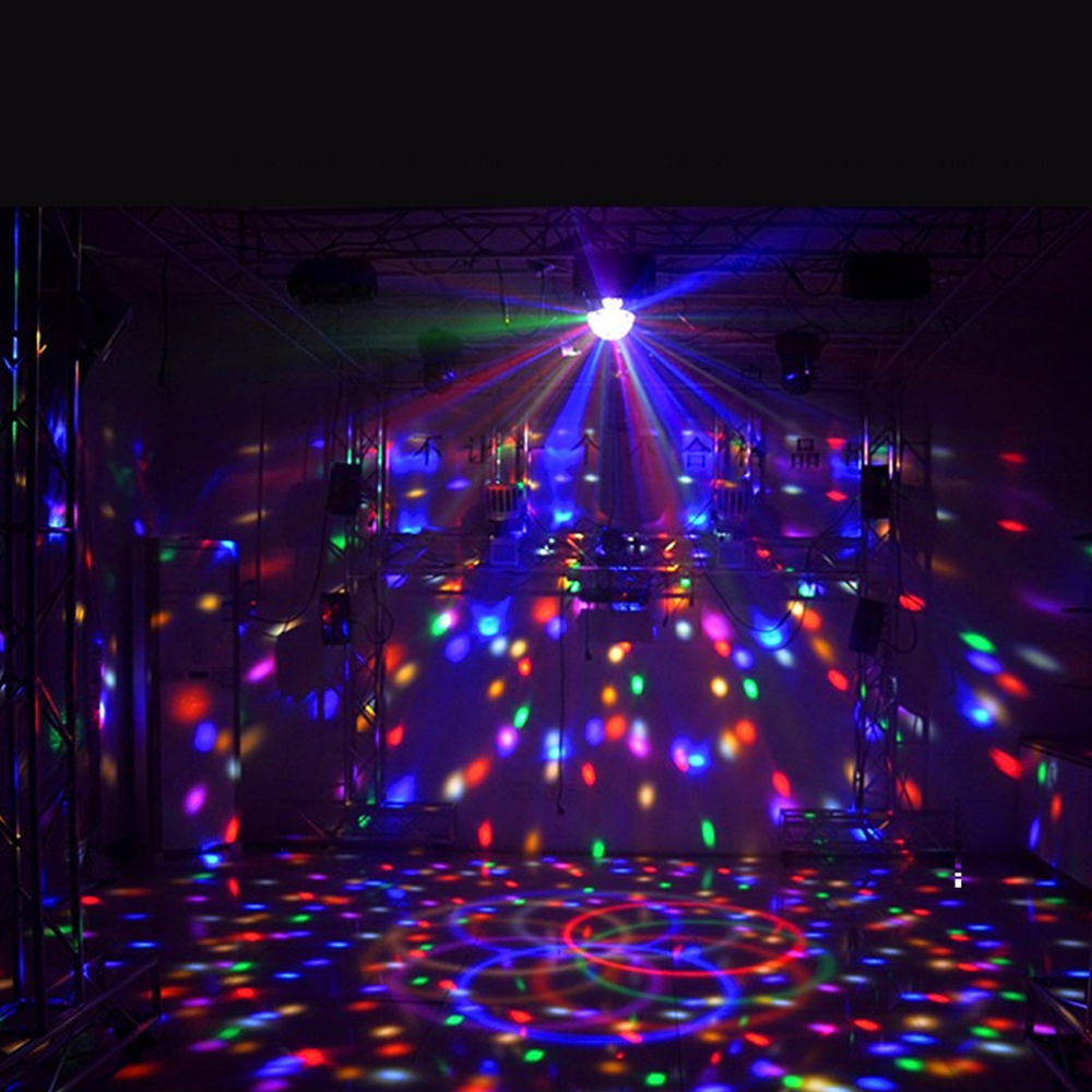 New remote control Crystal voice control 9-color stage lights Disco ...