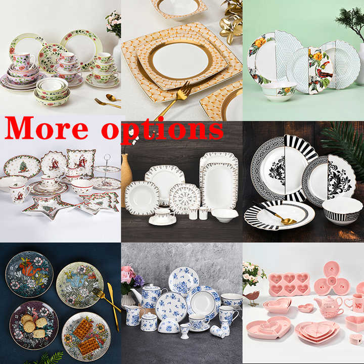 Ceramic Dinnerware set Decal Printing Bone China Charger Plates Ceramic ...