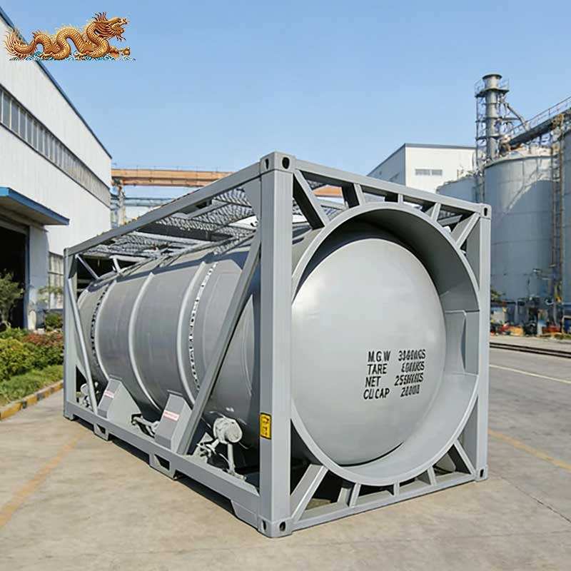 ASME Standard ISO 20ft 20 20 Feet Bulk Cement Powder Transport Tank ...