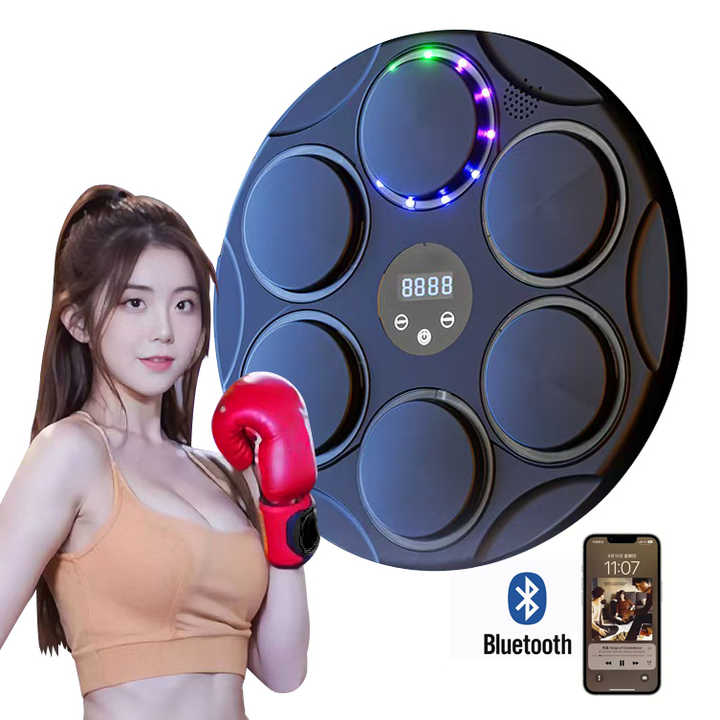 Large Colorful LED Wall Mounted Smart Bluetooth Music Boxing Training ...