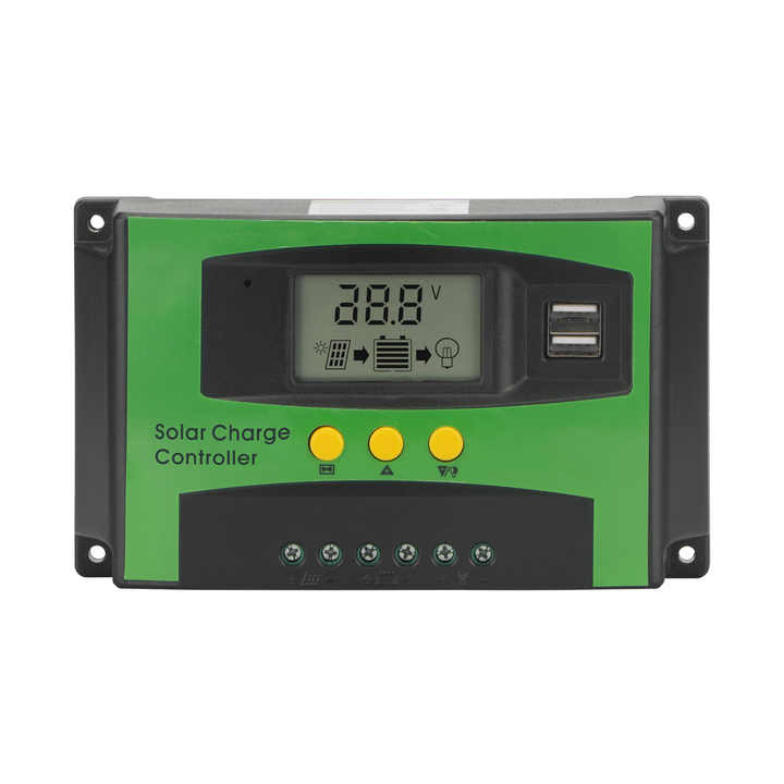 GT Solar 20A Solar Charge Controller PWM Power Regulator 12V 24V Auto with Dual USB for ...
