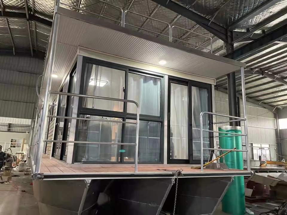 11mx4m Luxury Aluminum Pontoon Boat House Boat for Party and Long Time ...