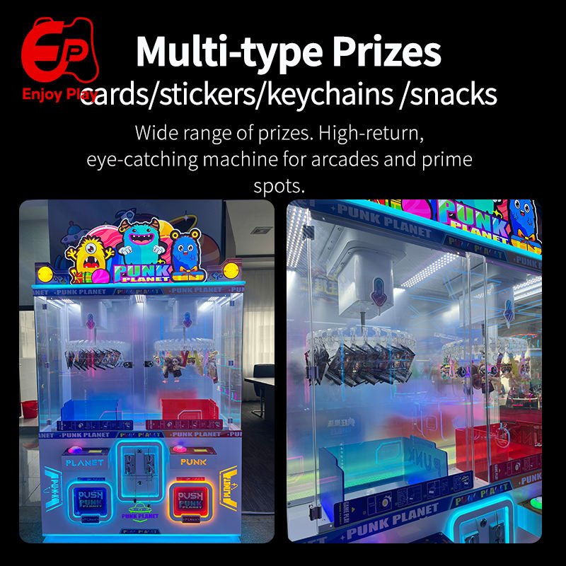 Customizable 2 Players Crane Machine Coin Operated Doll Catcher Glass ...