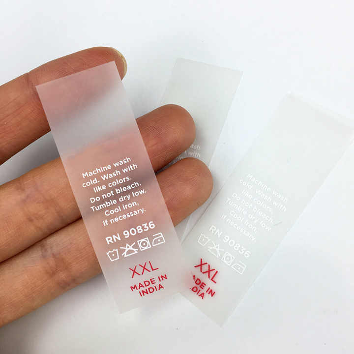 Custom Size Name Logo Transparent Water Proof TPU Labels