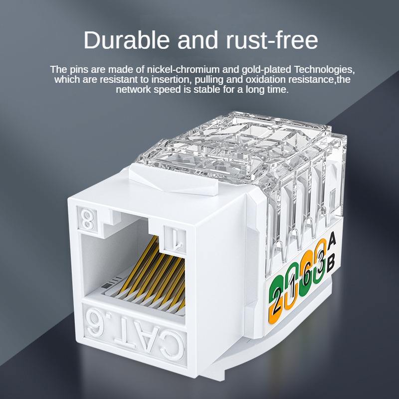 Jinghua CAT6 UTP Compatible Patch Panel Wall Plate Jacks Slim Profile ...