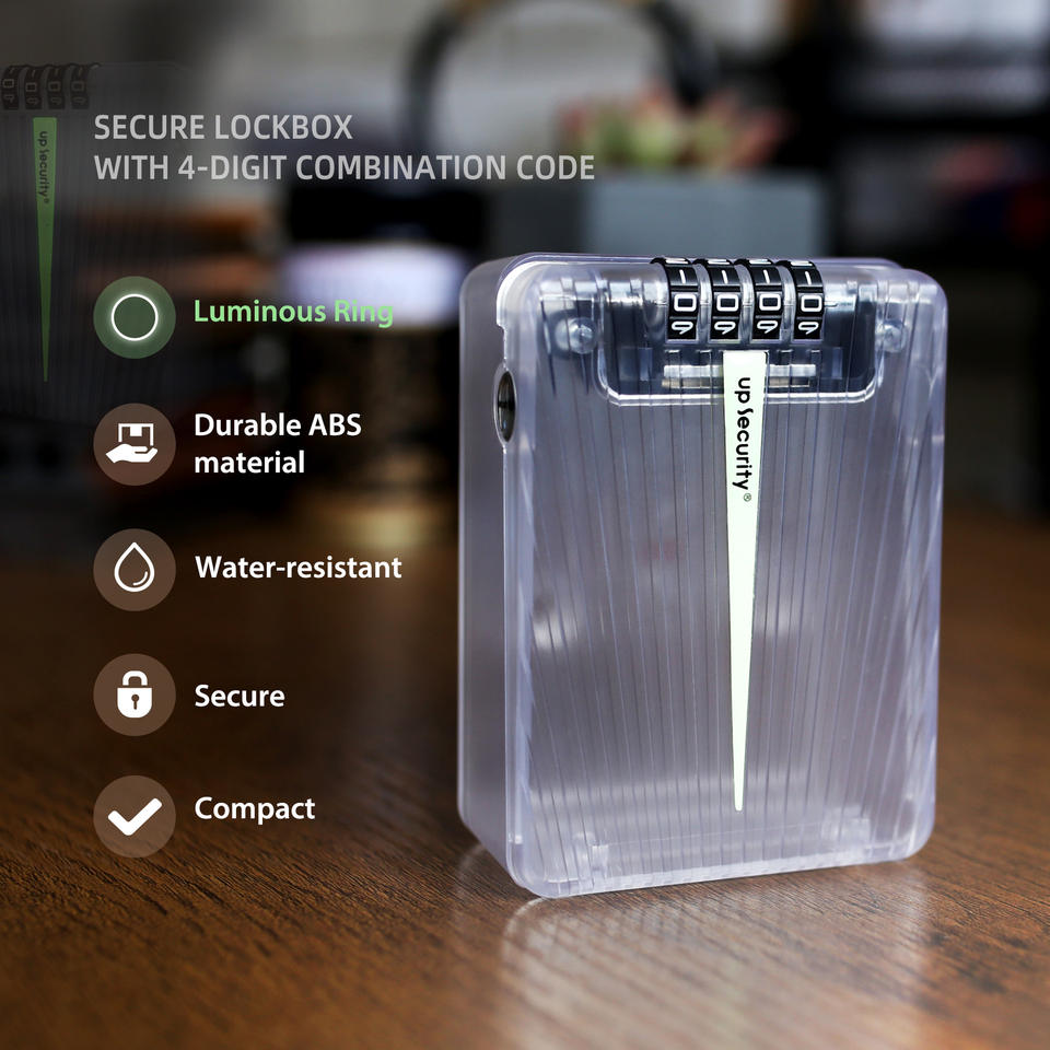 Wall Mount ABS Naturally Luminous Key Box Warehouse 4-Digit Combination ...