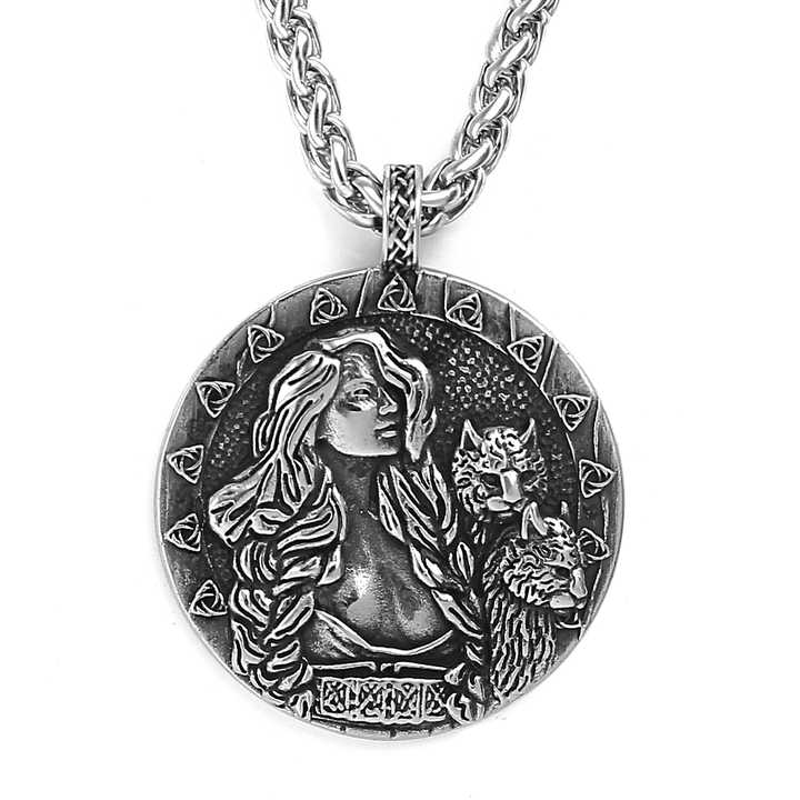Stainless Steel Norse Goddess Freya Amulet Freyja Necklace Viking Jewelry| Alibaba.com