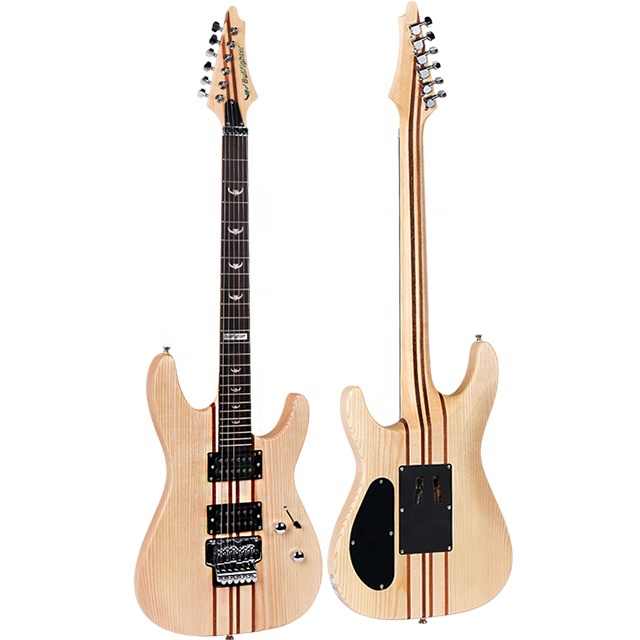 Natural Color Bullfighter D-300 6 String Electric Guitar & Neck-thru ...