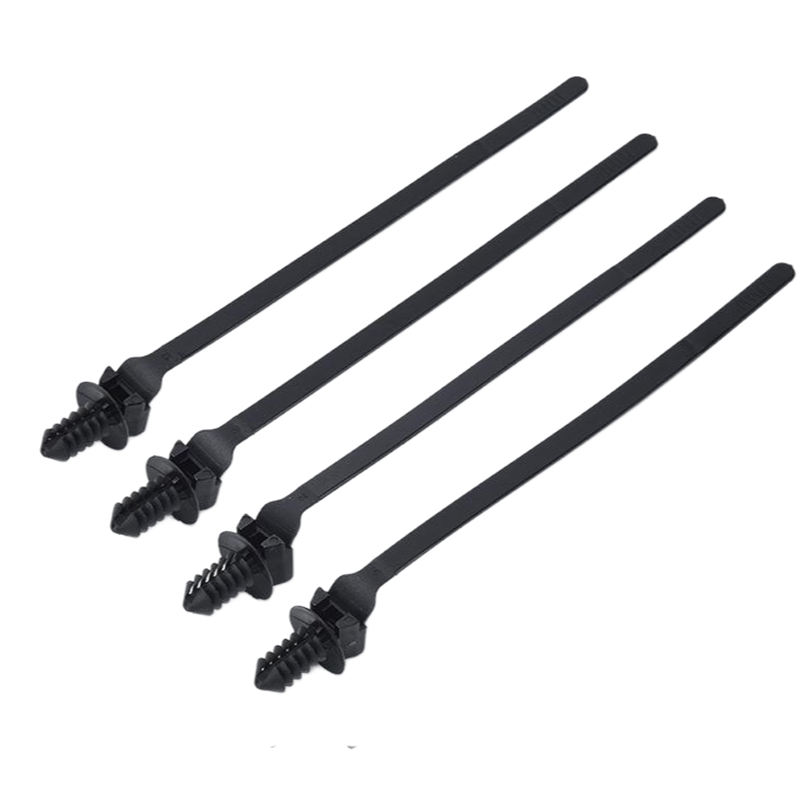 Fixed Head Nylon Plastic Car Cable Zip Ties Threaded Head Type ...