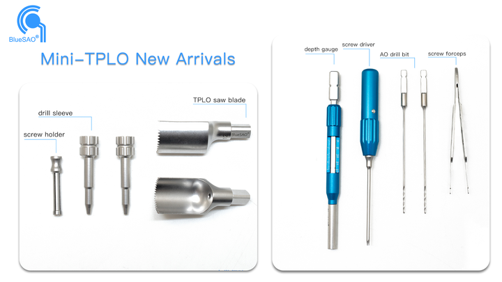 Bluesao Veterinary TPLO Kit - Mini Bone Plate Set for Dog Surgery