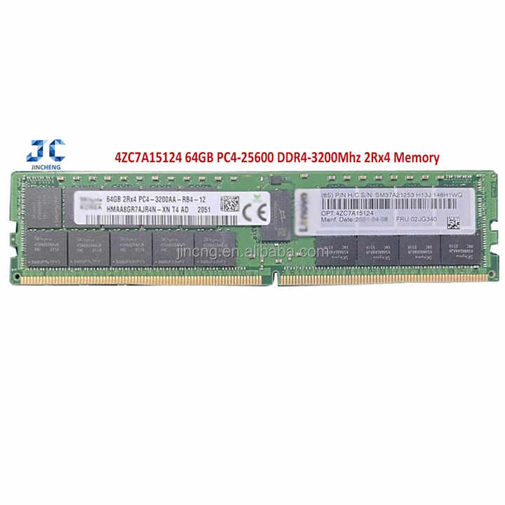 4ZC7A15124แรมโมดูล64กิกะไบต์ DDR4 3200MHz ของแท้สำหรับเซิร์ฟเวอร์ระบบ ...