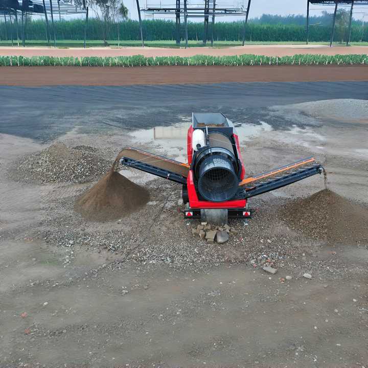 Efficient Mobile Compost Trommel Screen for Material Screening