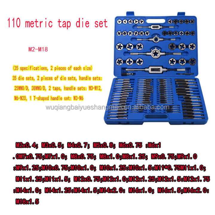 110 Pcs Tap Mold Sets, Metric Taps, and Mold Sets in Manual Tool Boxes ...