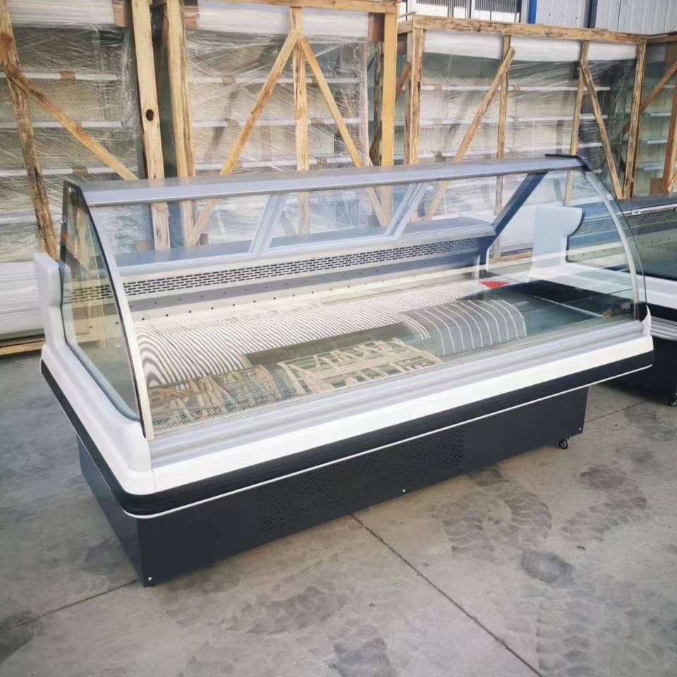 Supermarket Fresh Food Meat Deli Display Fridge Showcase Meat Display ...