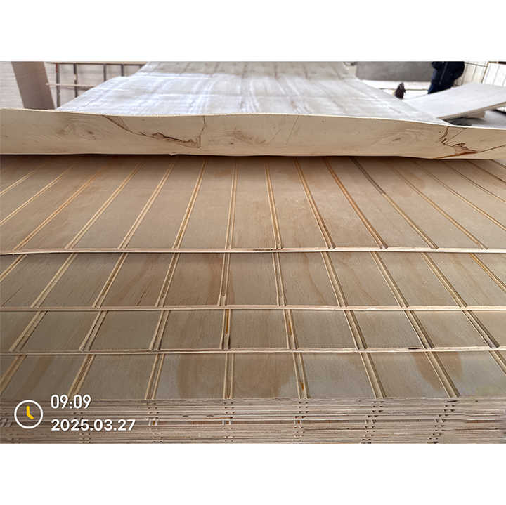 9mm Grooved Playwood Pine Veneered W Shape Grooved Plywood with ...