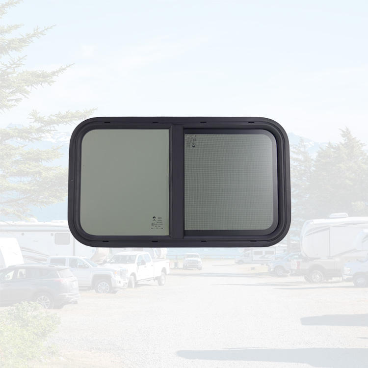 Vertical Windshield RV Sliding Window 3C Open One Side with Flynet and ...