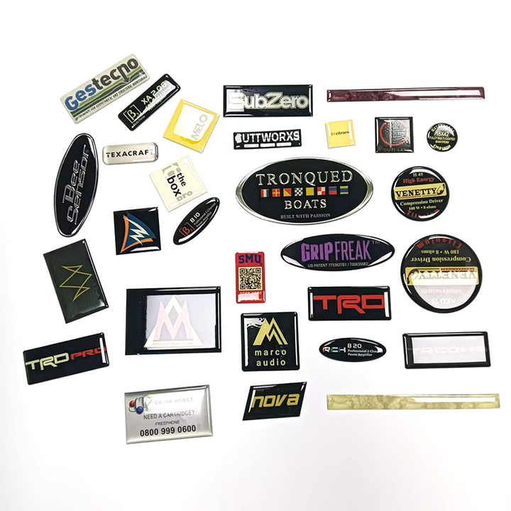 Crystal Epoxy Logo 3D Embossed Adhesive Stickers for Craft