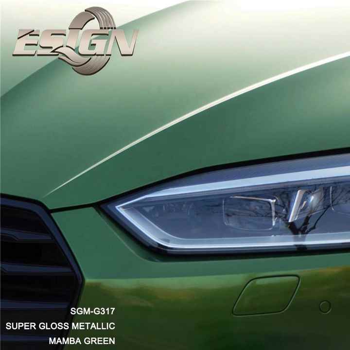 Mamba Green Super Gloss Metallic Car Wrap Full Auto Body Decorative ...
