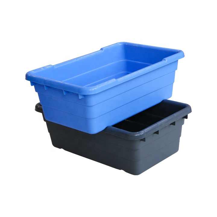 Cheap Price Stackable Nesting Sausage / Meat / Seafood Plastic Meat Lug ...