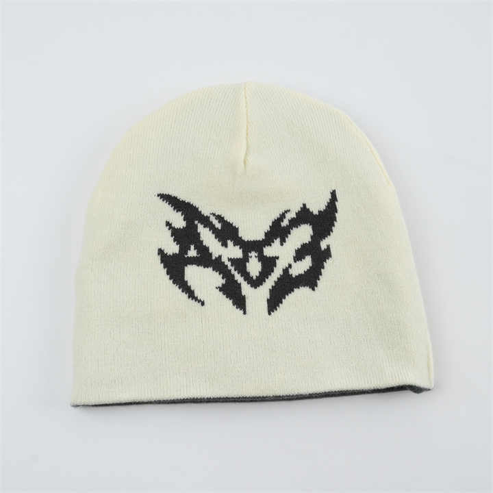 Customized Jacquard Logo Double Sided Knitted Beanies