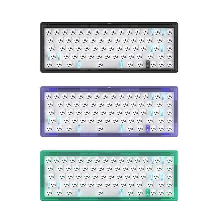 CIY GAS67 67 Keys Transparent Case PC Plate RGB Wired Hotswap ...