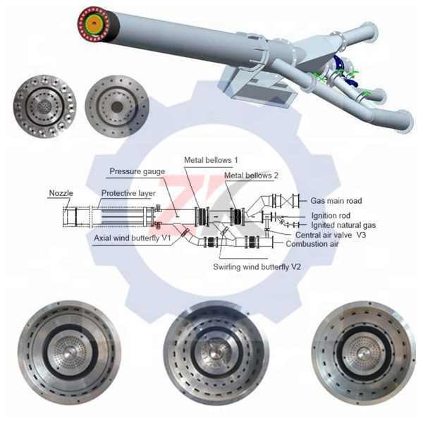 300x9000 Rotary Kiln Burner Design - High Productivity Coalburners