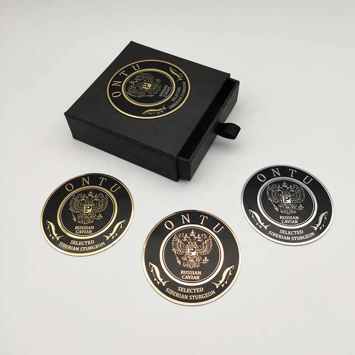 Custom Zinc Alloy Metal Gold Plate Logo 3d Embossed Metal Private for ...