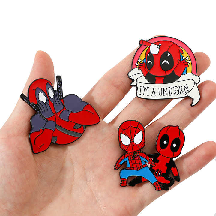 Wholesale Cartoon Spider Man Character Pins Cartoon Superhero Enamel ...