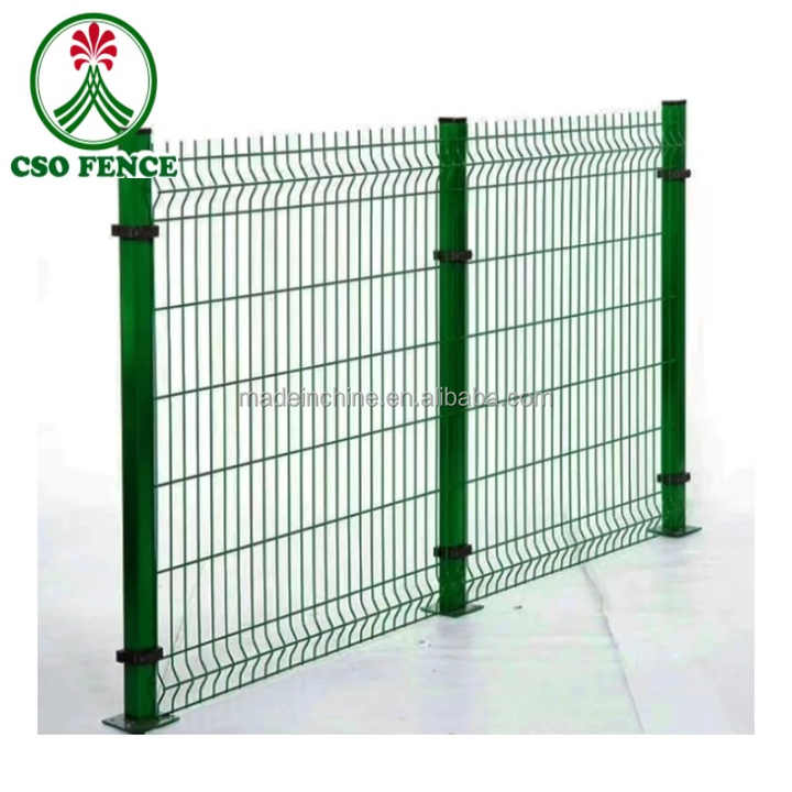 3D Wire Mesh Fence Panels with Iron Frame Galvanized PVC Wood Triangle Style Garden Security ...