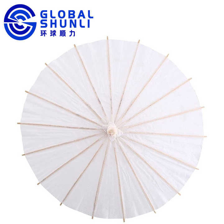 White Classical Dance Paraso Paper Parasol - Handmade Beauty