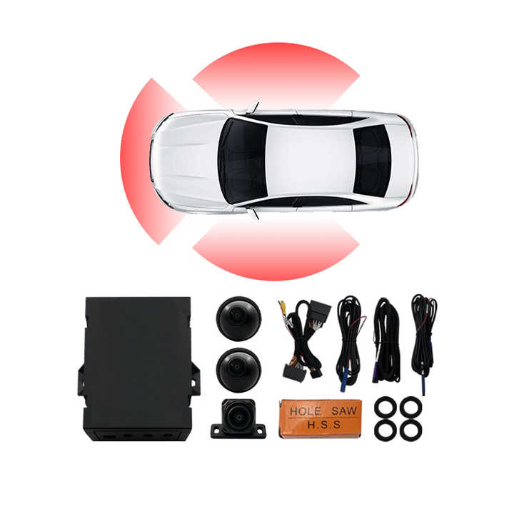 3 Car Camera System 1 Front View and 2 Side View Cameras for Volkswagen ...