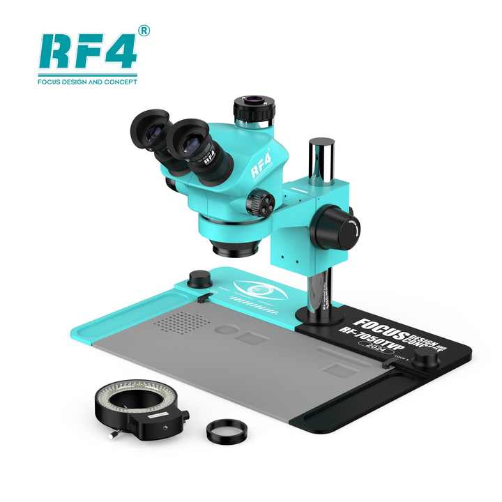 RF4 7X-50X Trinocular Microscope - Versatile and Durable
