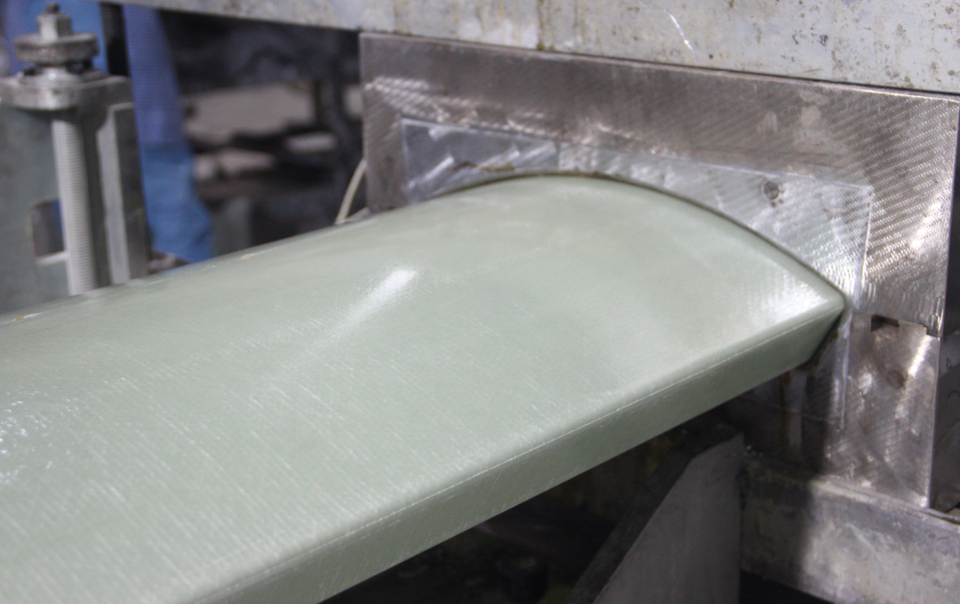 Custom 3-Core FRP Curved Panel - Honeycomb-Structured Fiberglass Arch ...