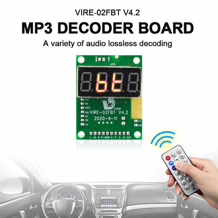 VIRE Mini Mp3 Player Bluetooth Audio Fm Kit Usb Mp3 Player Decoder Module