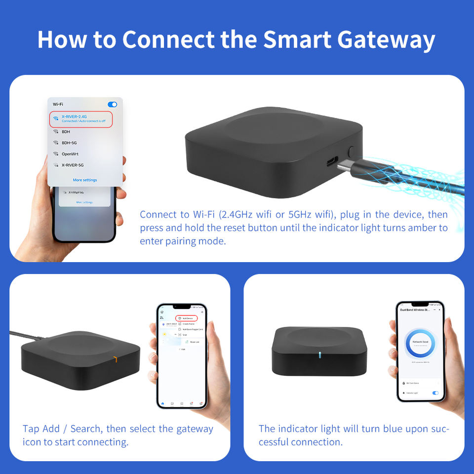 Customize Smart Home Dual-Band WiFi Smart Switch USB Power LAN ...