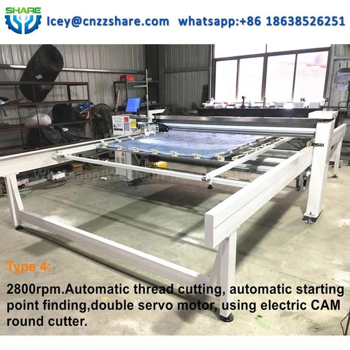 Automatic Long Arm Single Needle Quilting Machine CNC Bedcover One Head ...