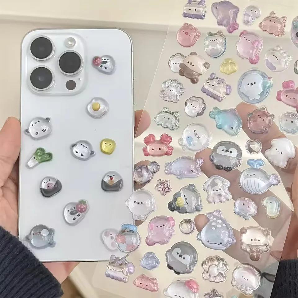 Cute Cartoon 3D Stickers Deco Stickers DIY Phone Luggage Motorcycle ...