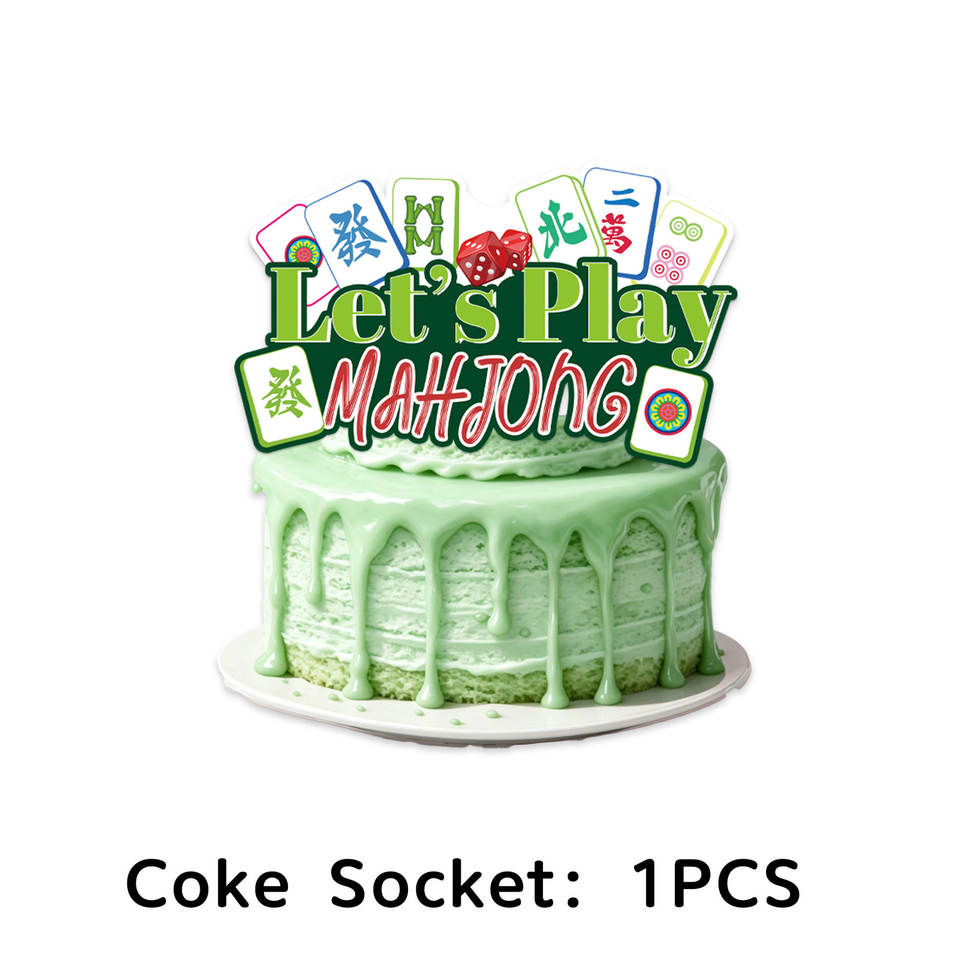 Mahjong Party Decor Banner Bunting Balloons Hanging Swirl Honeycomb ...