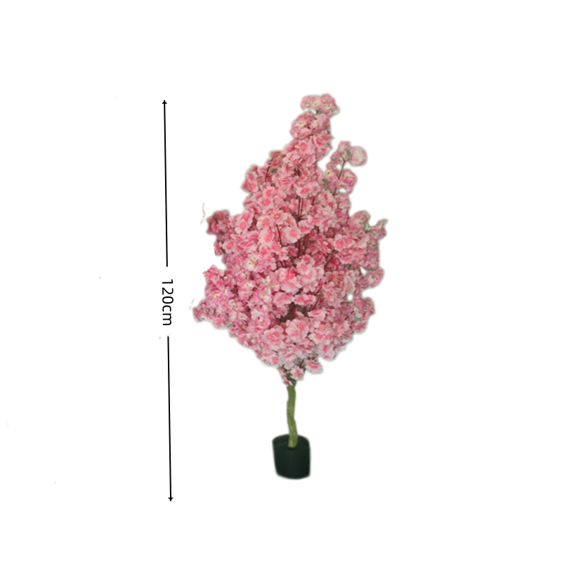 120cm Realistic Artificial Cherry Blossom Tree Silk Flower Plant for ...